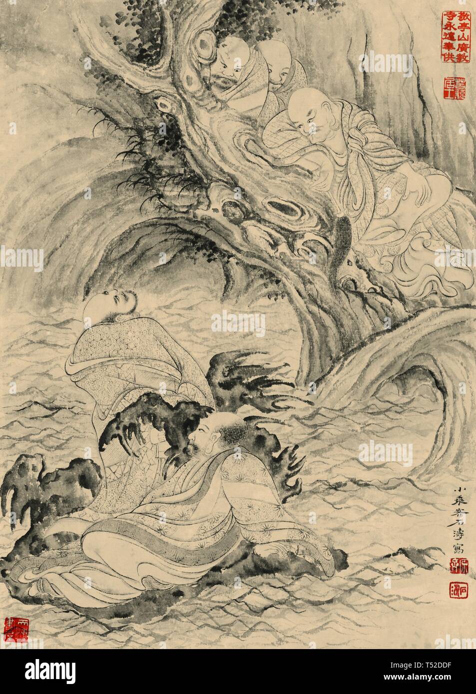 "Shi Tao Luo Han Bai Kai Album" is a work drawn by Shi Tao in his youth ...