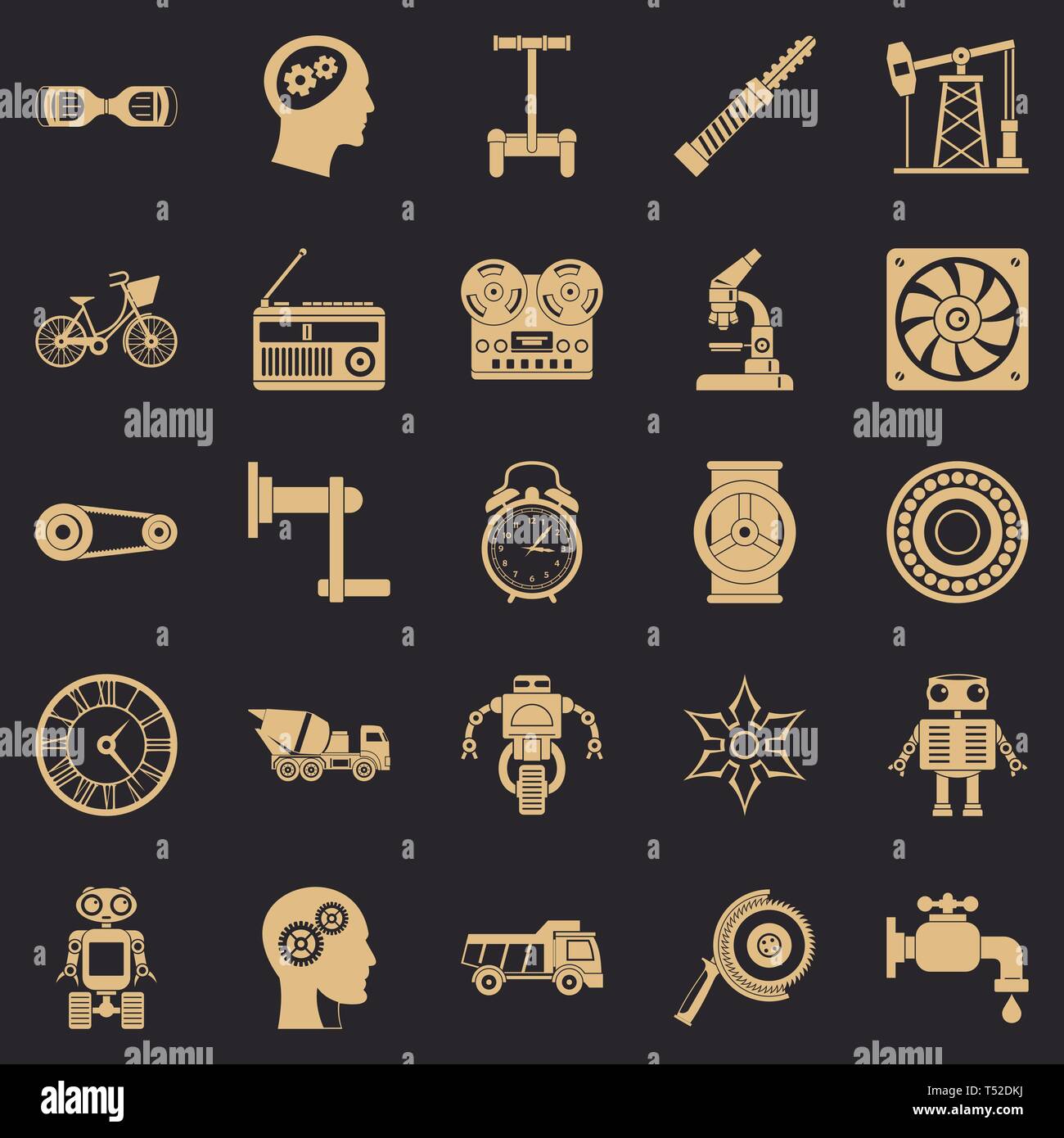 Gear icons set, simple style Stock Vector Image & Art - Alamy