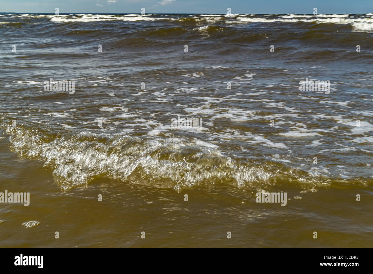 Sea waves close-up with white wave crests Stock Photo - Alamy