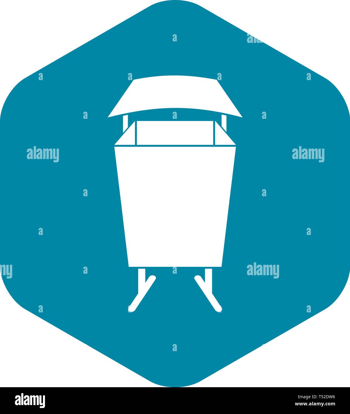 Litter waste bin icon, simple style Stock Vector Image & Art - Alamy