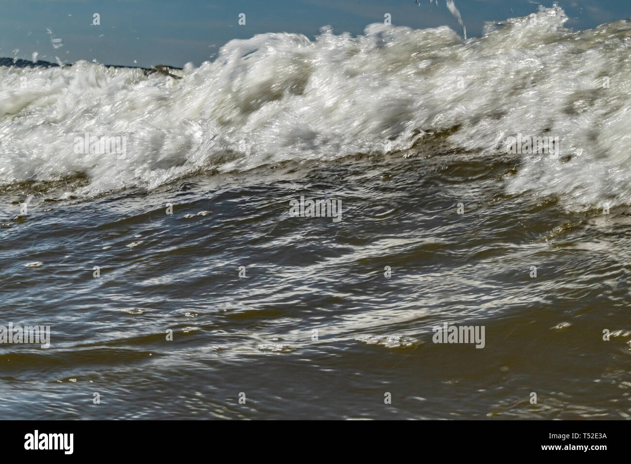 Sea waves close-up with white wave crests Stock Photo - Alamy
