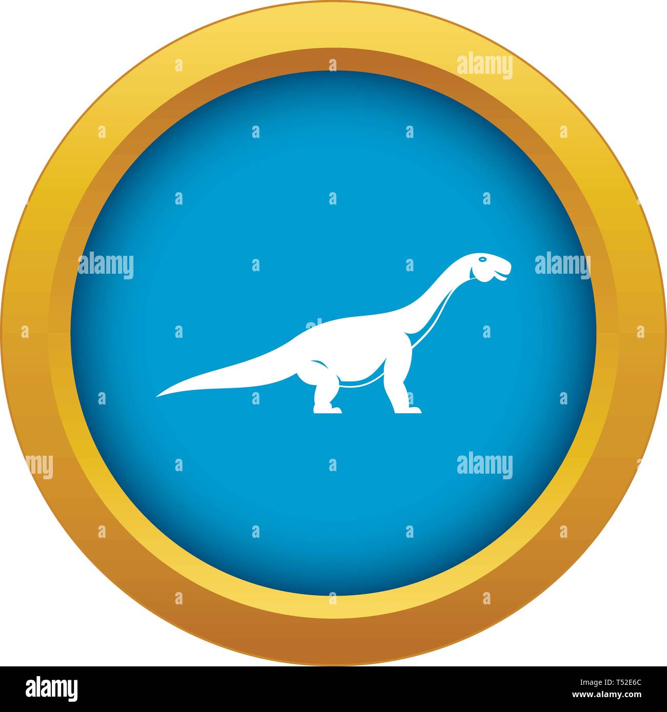 Titanosaurus dinosaur icon blue vector isolated Stock Vector Image ...