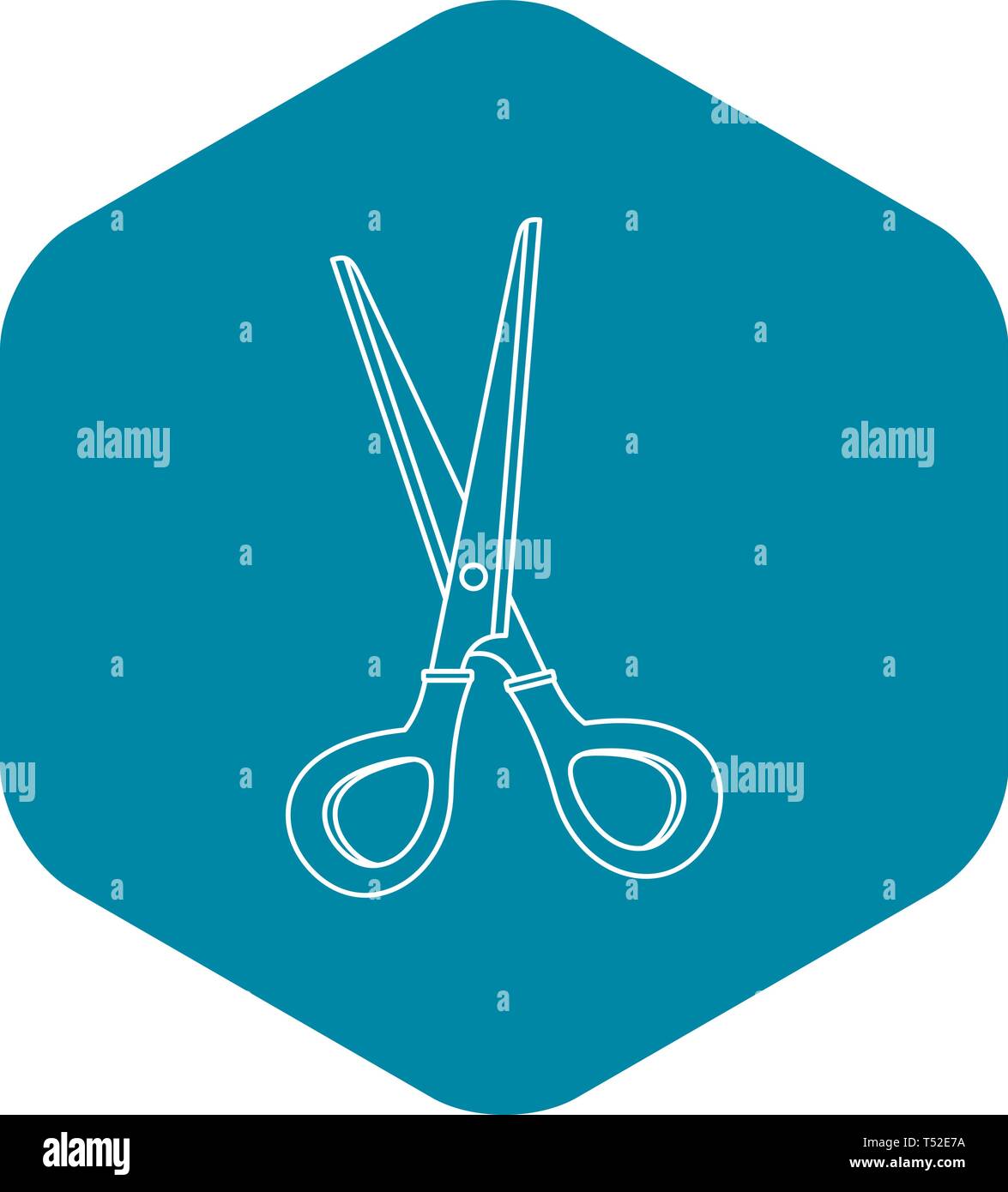 Scissors icon, outline style Stock Vector Image & Art - Alamy