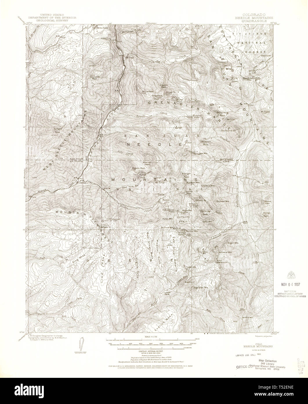 Map colorado 1900 hi-res stock photography and images - Alamy