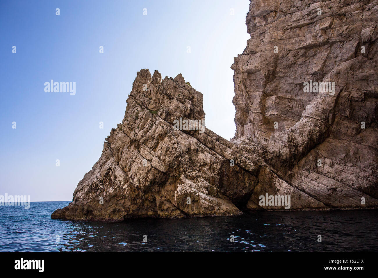 cliffs of Capri island, view from the sea, Capri, Italy Stock Photo - Alamy