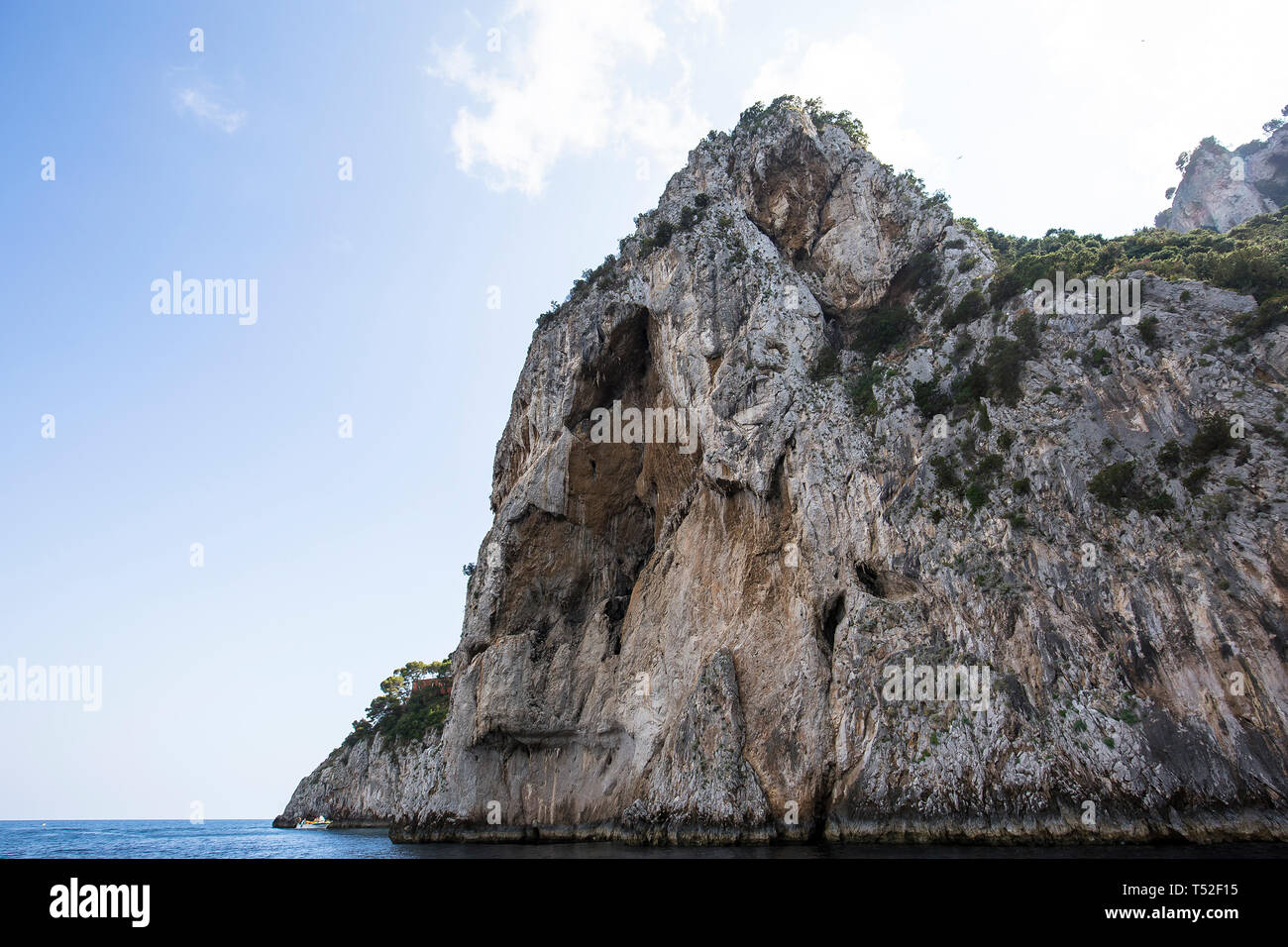 cliffs of Capri island, view from the sea, Capri, Italy Stock Photo - Alamy
