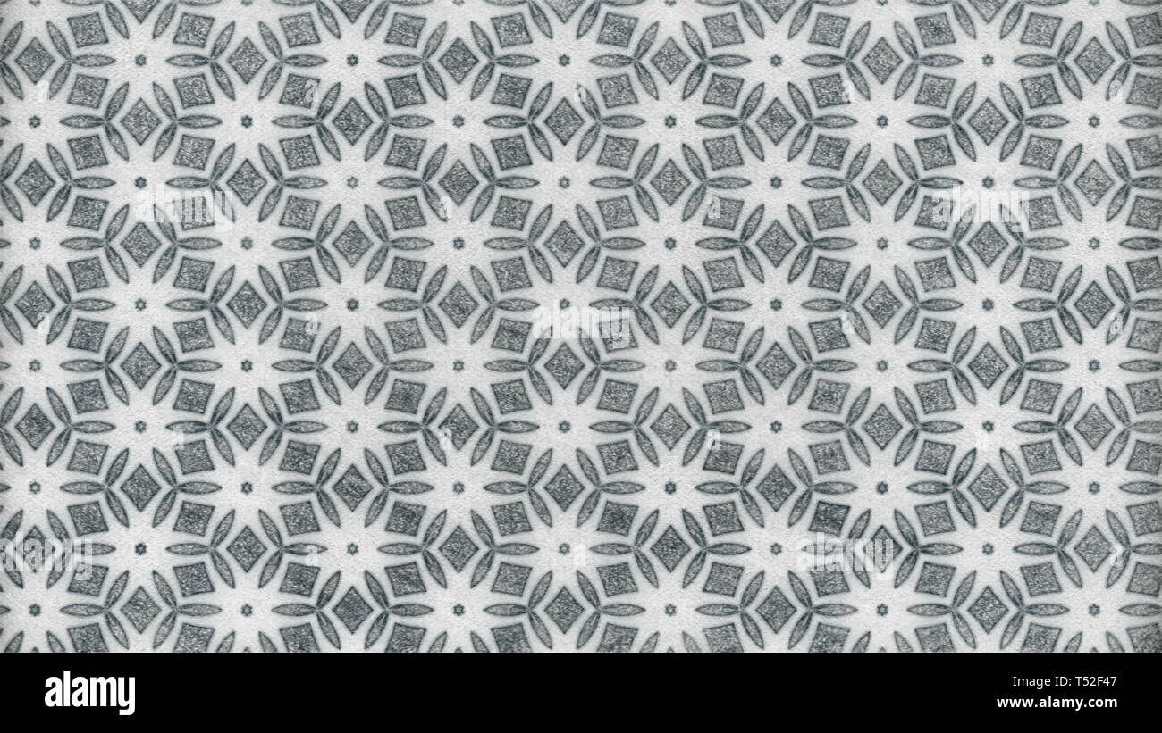 Gray Floral Geometric Pattern Wallpaper Template Stock Photo - Alamy