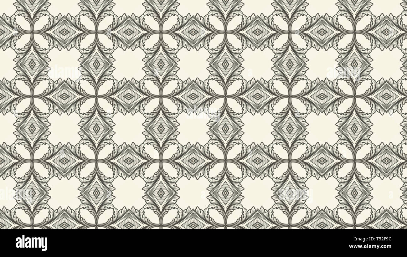 Vintage Floral Ornament Pattern Wallpaper Image Stock Photo - Alamy