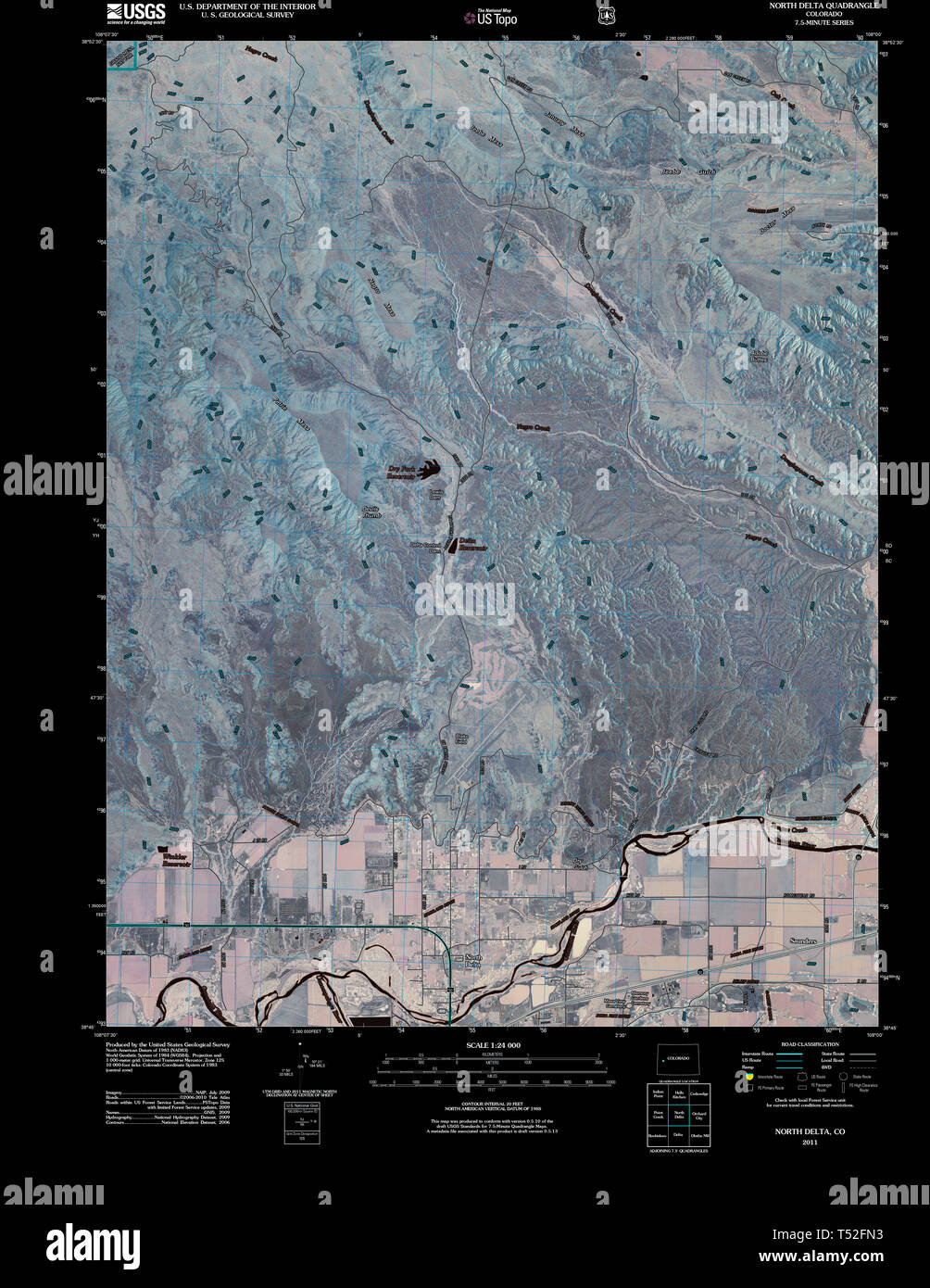 Colorado delta map hi-res stock photography and images - Alamy