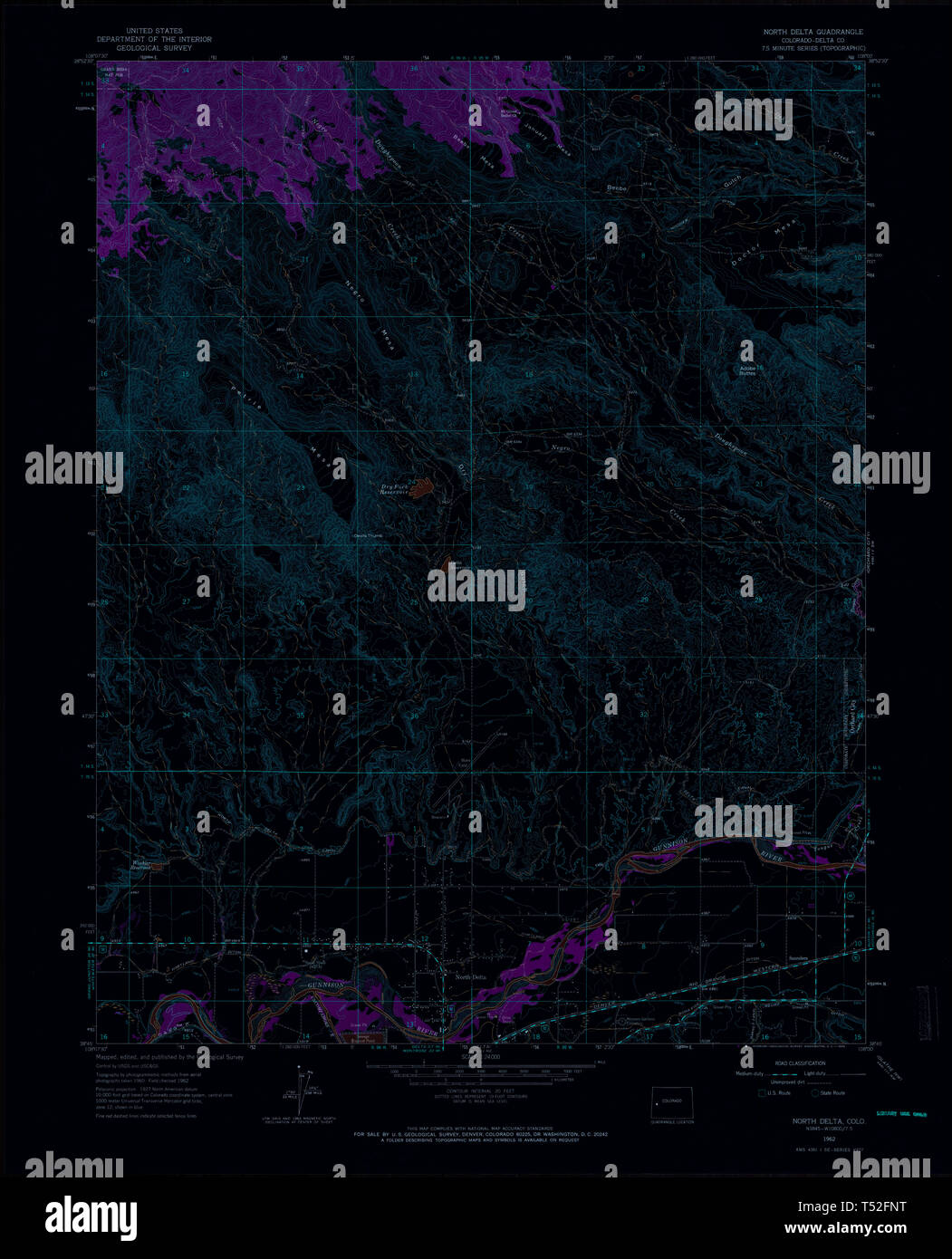 Delta colorado map hi-res stock photography and images - Alamy