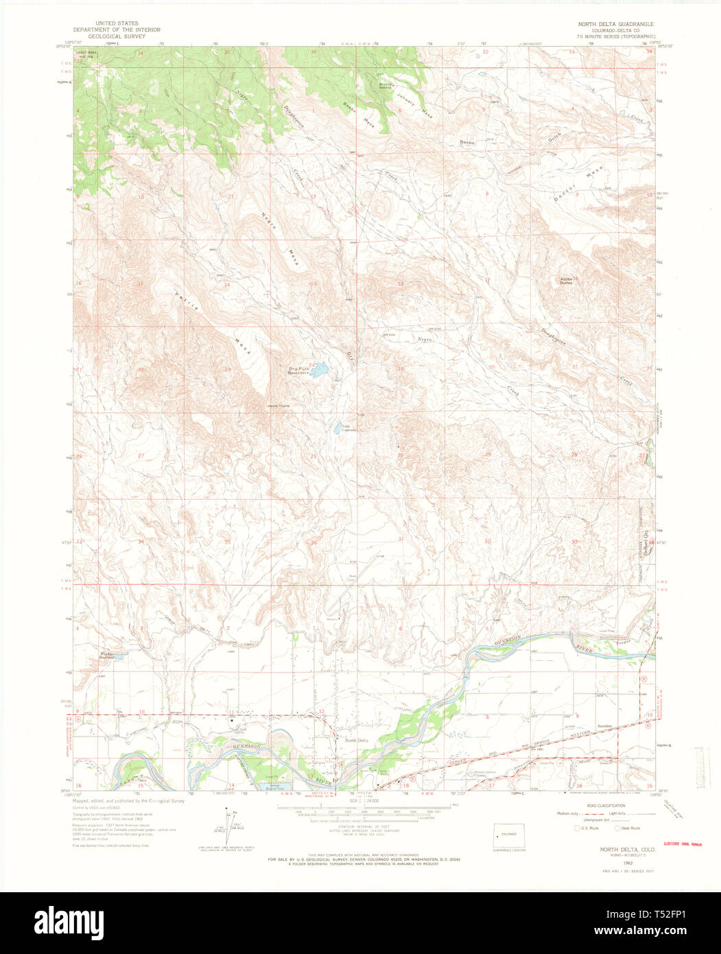Delta colorado map hi-res stock photography and images - Alamy