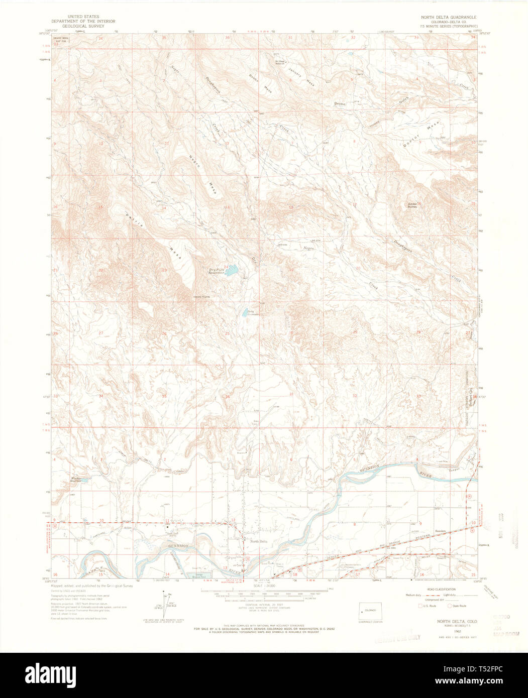 Delta colorado map hi-res stock photography and images - Alamy