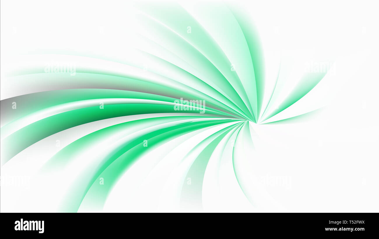 Abstract Green and White Radial Spiral Rays background Graphic Stock ...