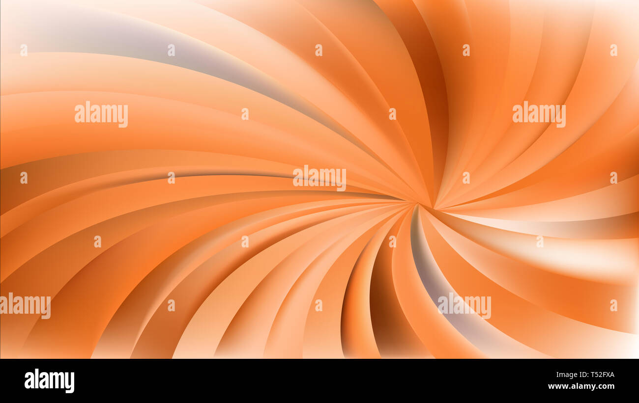 Orange Radial Spiral Rays background Stock Photo - Alamy