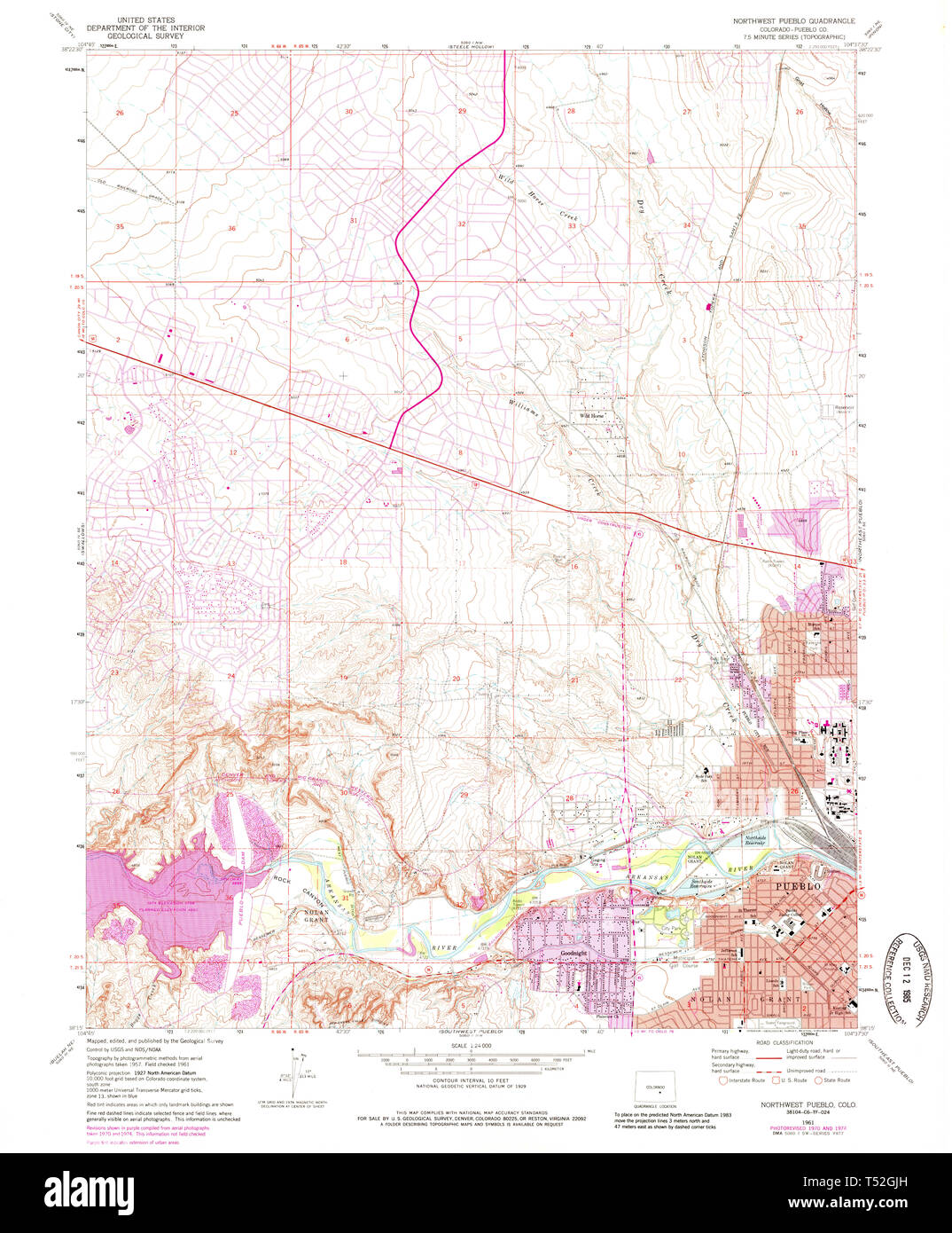 Pueblo map Cut Out Stock Images & Pictures - Alamy