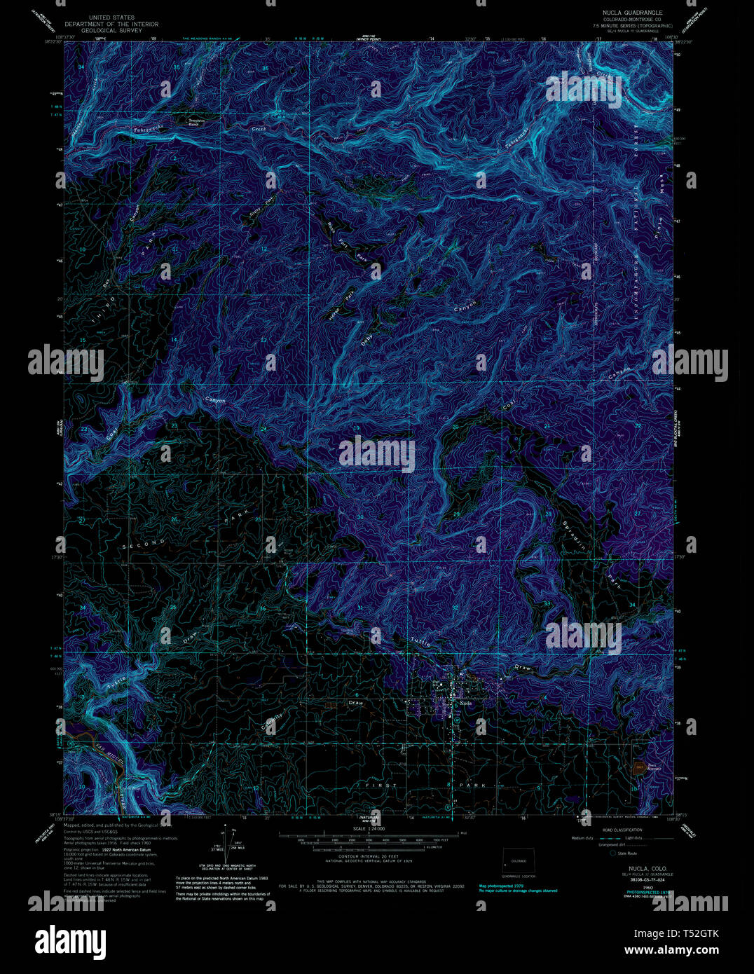 Nucla colorado map hi-res stock photography and images - Alamy
