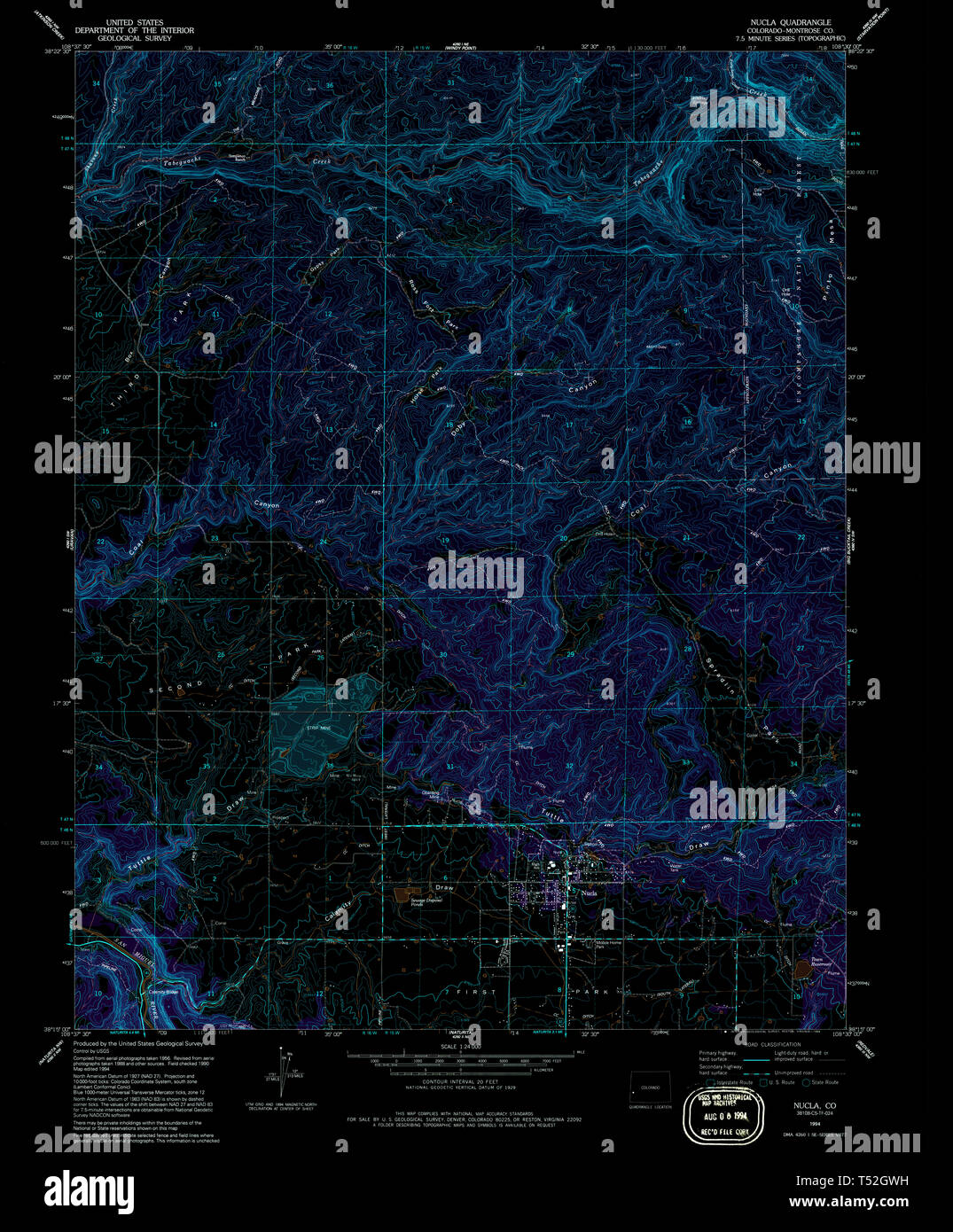 Nucla map hi-res stock photography and images - Alamy