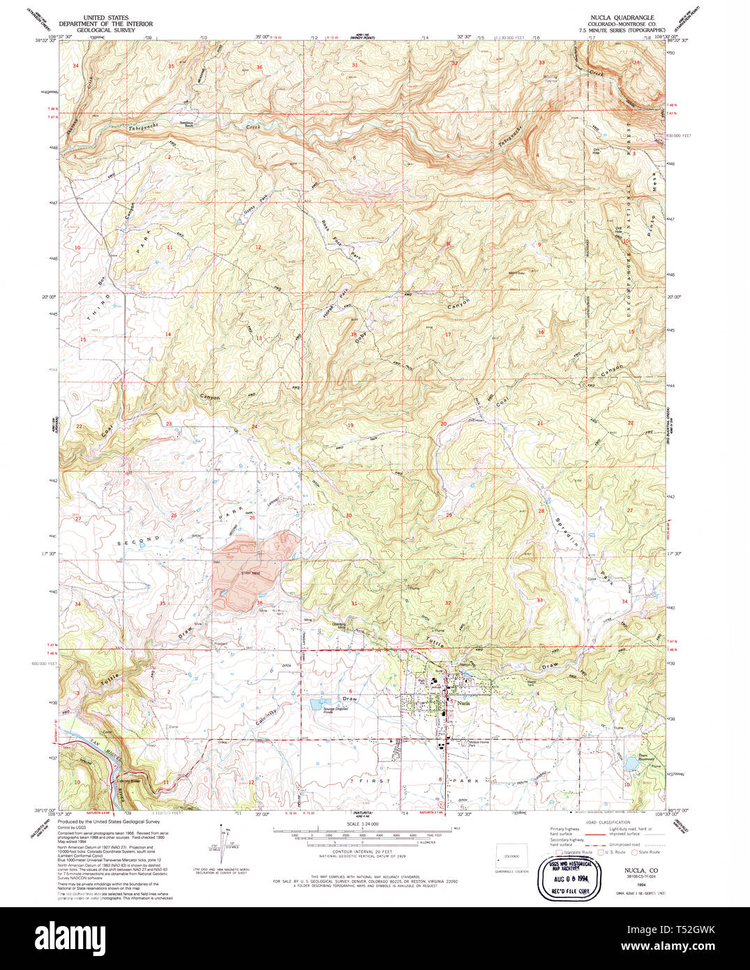 Map of nucla Cut Out Stock Images & Pictures - Alamy