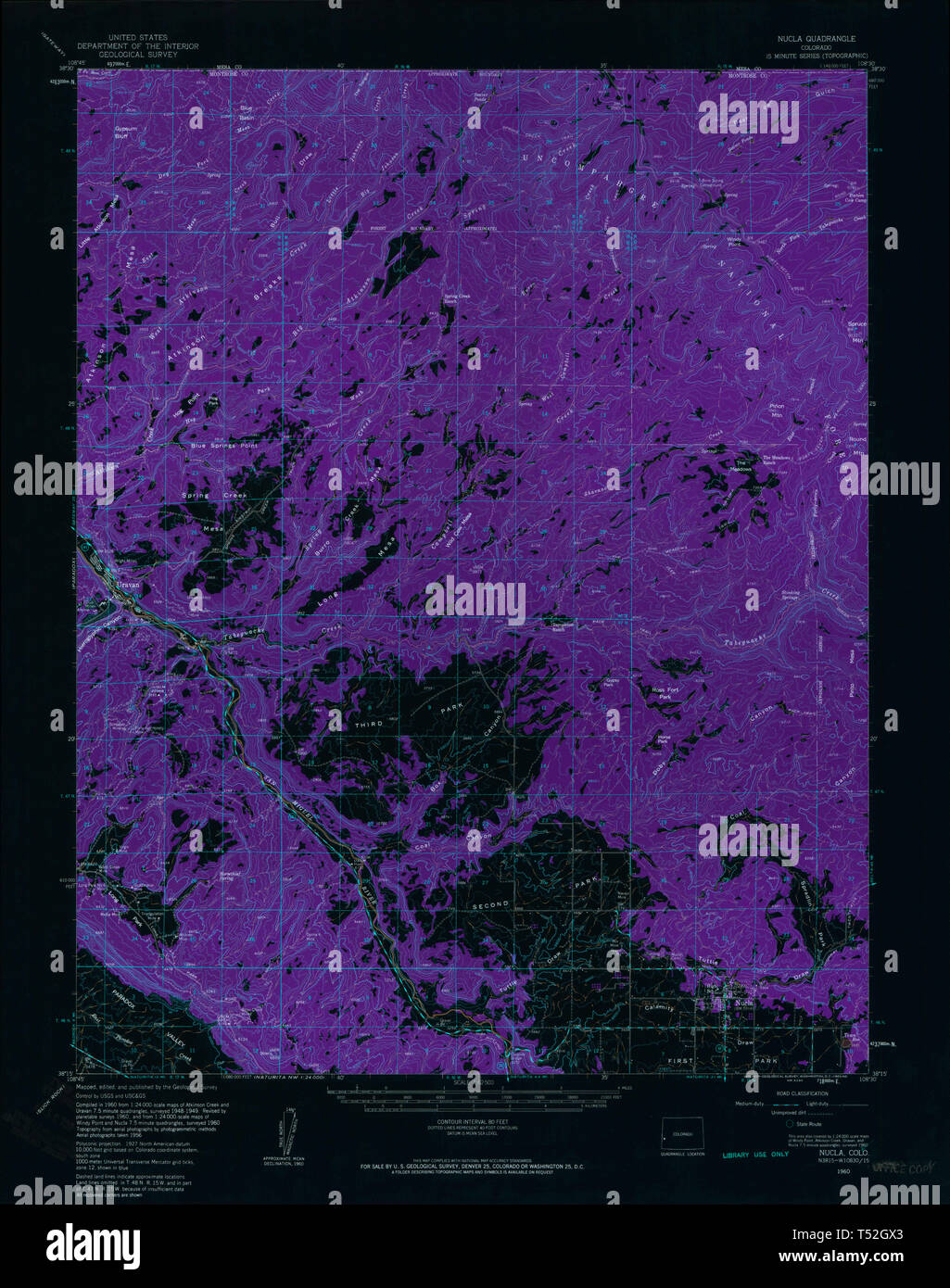 Nucla colorado map hi-res stock photography and images - Alamy