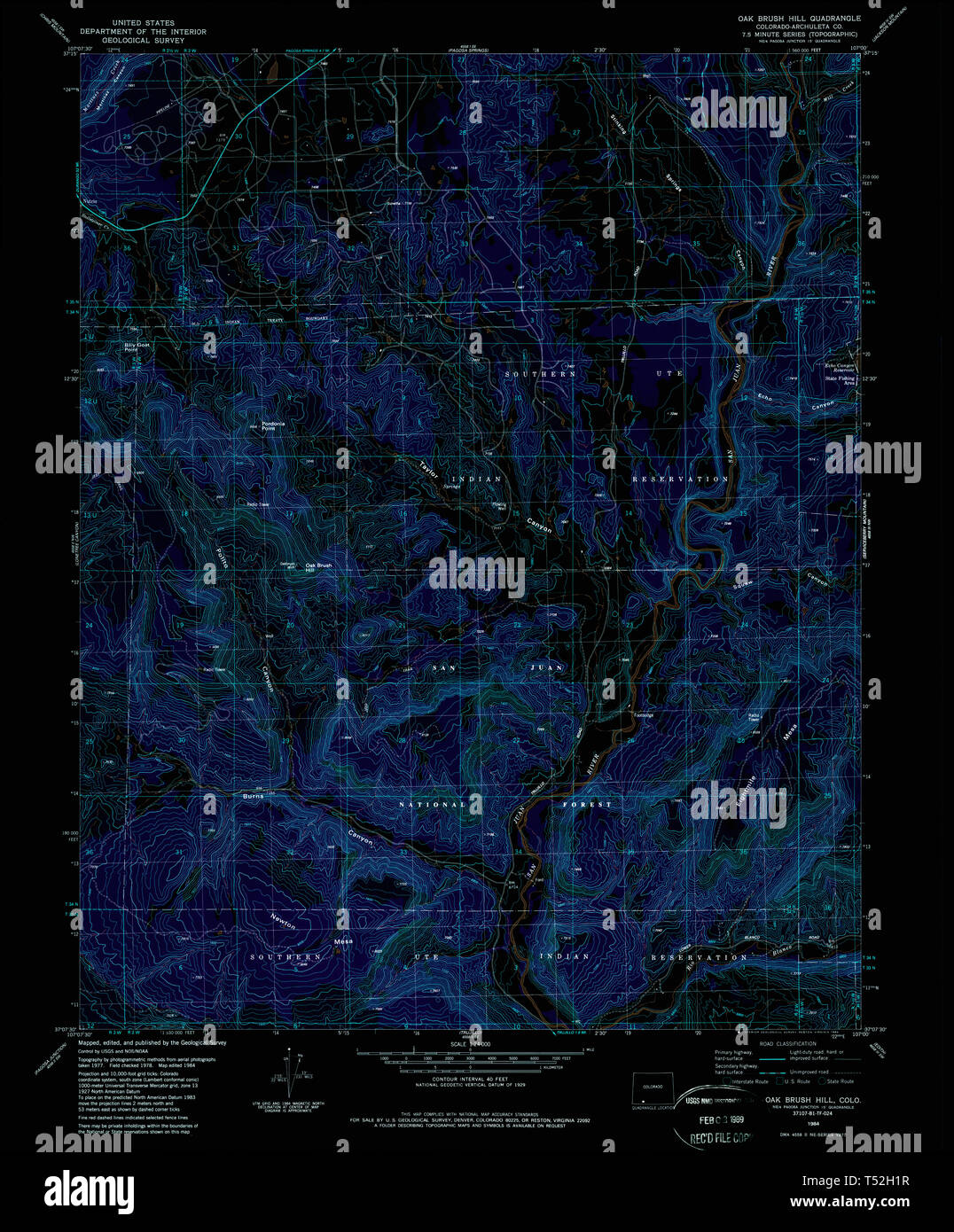 Brush colorado map hi-res stock photography and images - Alamy