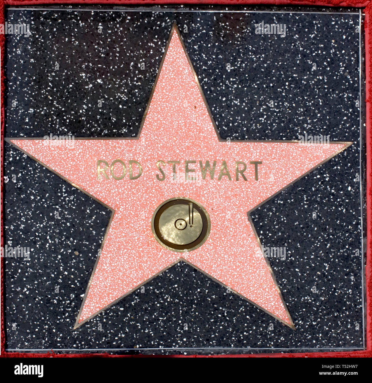 LOS ANGELES, CA. October 11, 2005: Pop star Rod Stewart's star on the ...