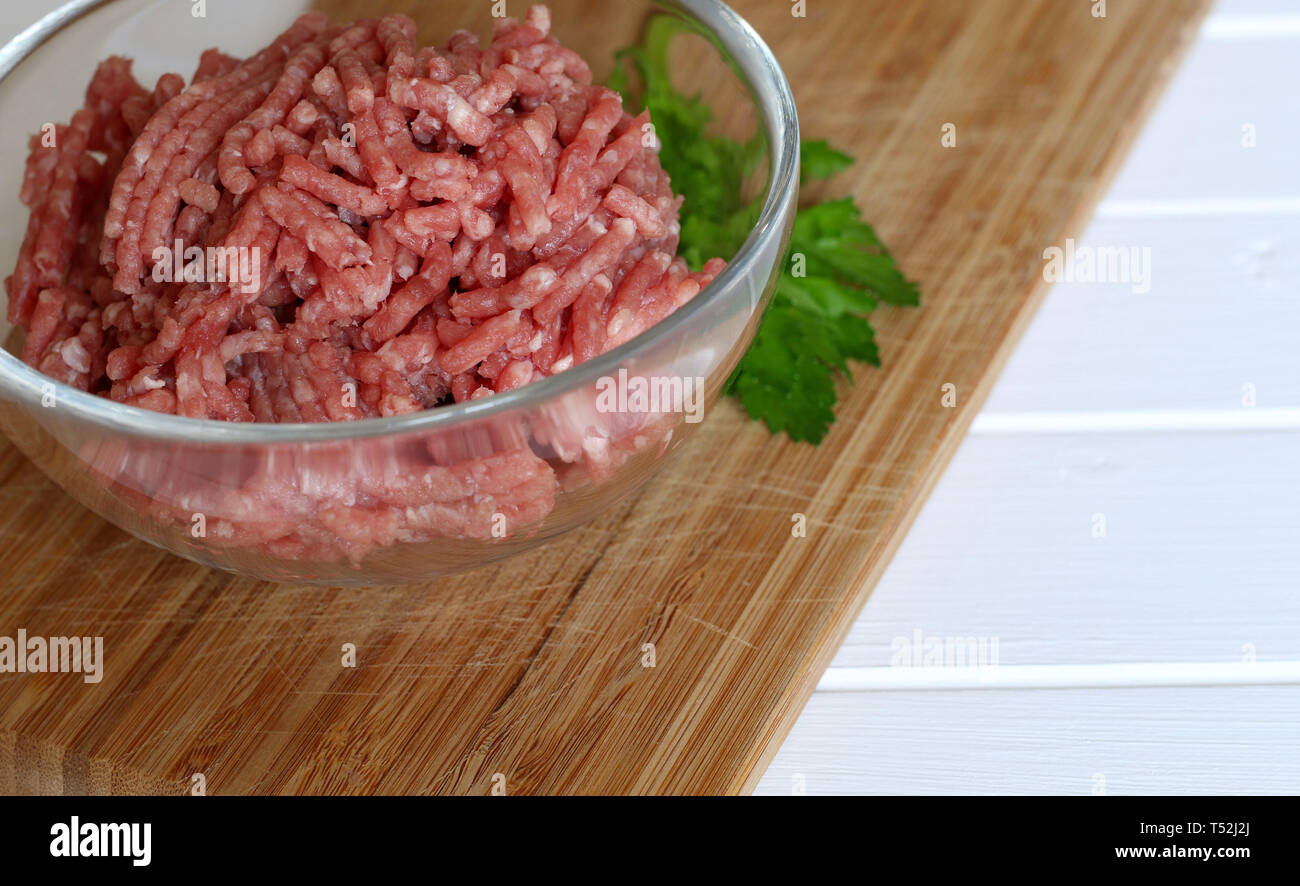 Fresh minced meat Stock Photo - Alamy