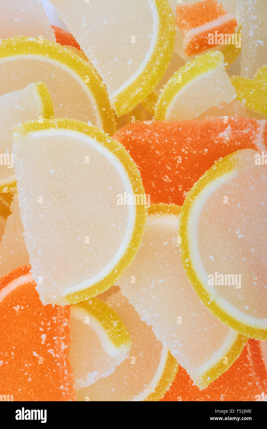 many Multicolor Fruit Jelly Stock Photo - Alamy