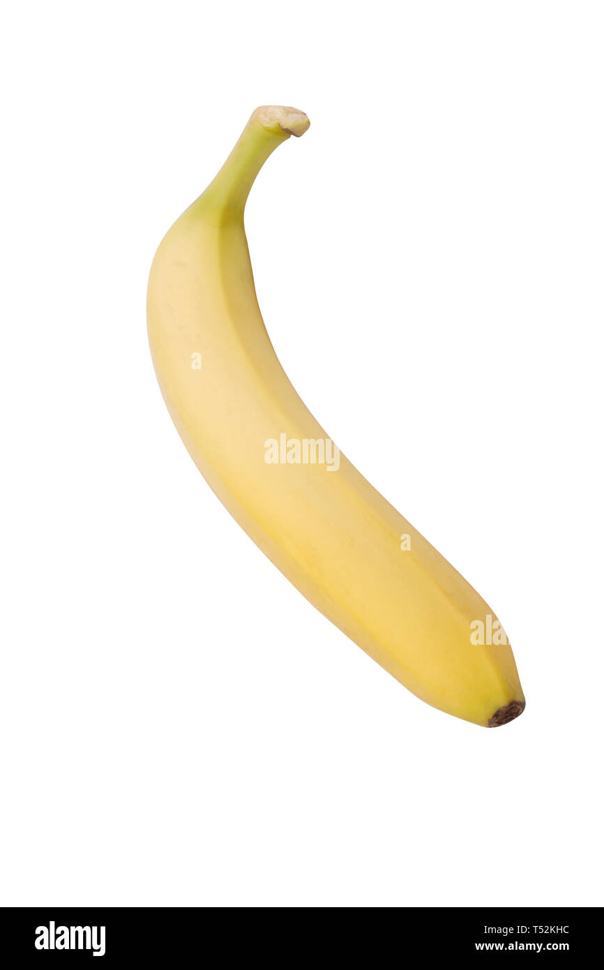 Yellow Banana Isolated Stock Photo - Alamy