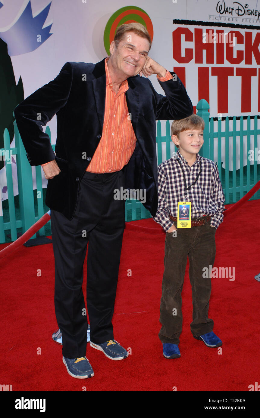 LOS ANGELES, CA. October 30, 2005: Actor FRED WILLARD & grandson ...