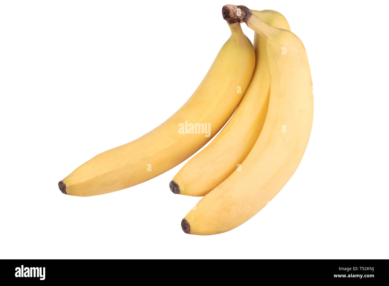 three yellow banana isolated Stock Photo - Alamy
