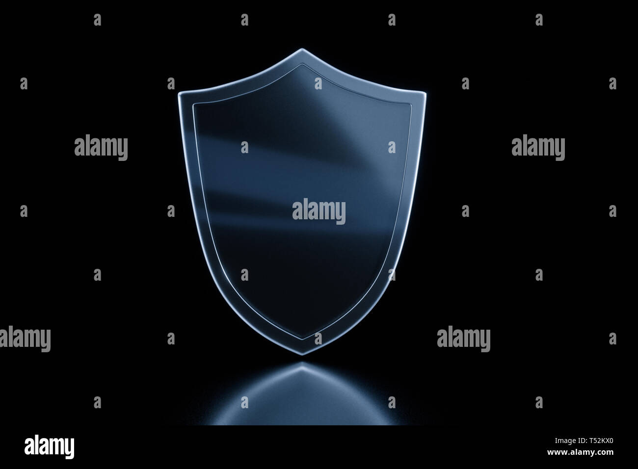 3d rendering, a defense shield with technological background, computer ...