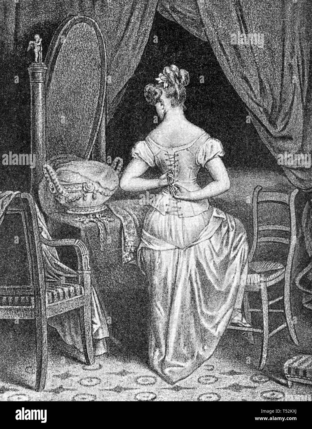 CORSET fashion about 1820 Stock Photo - Alamy