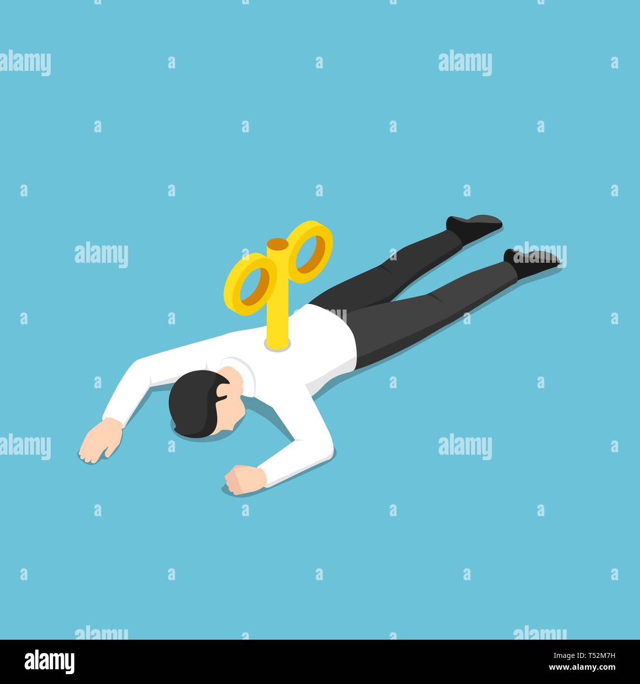 3d man lying on floor hi-res stock photography and images - Alamy