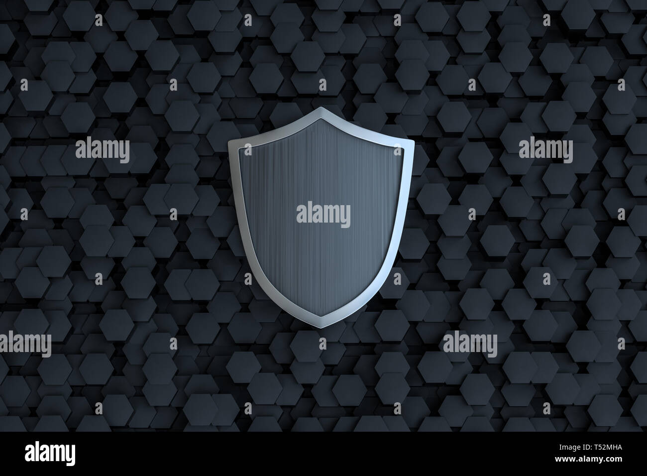 3d rendering, a defense shield with technological background, computer ...