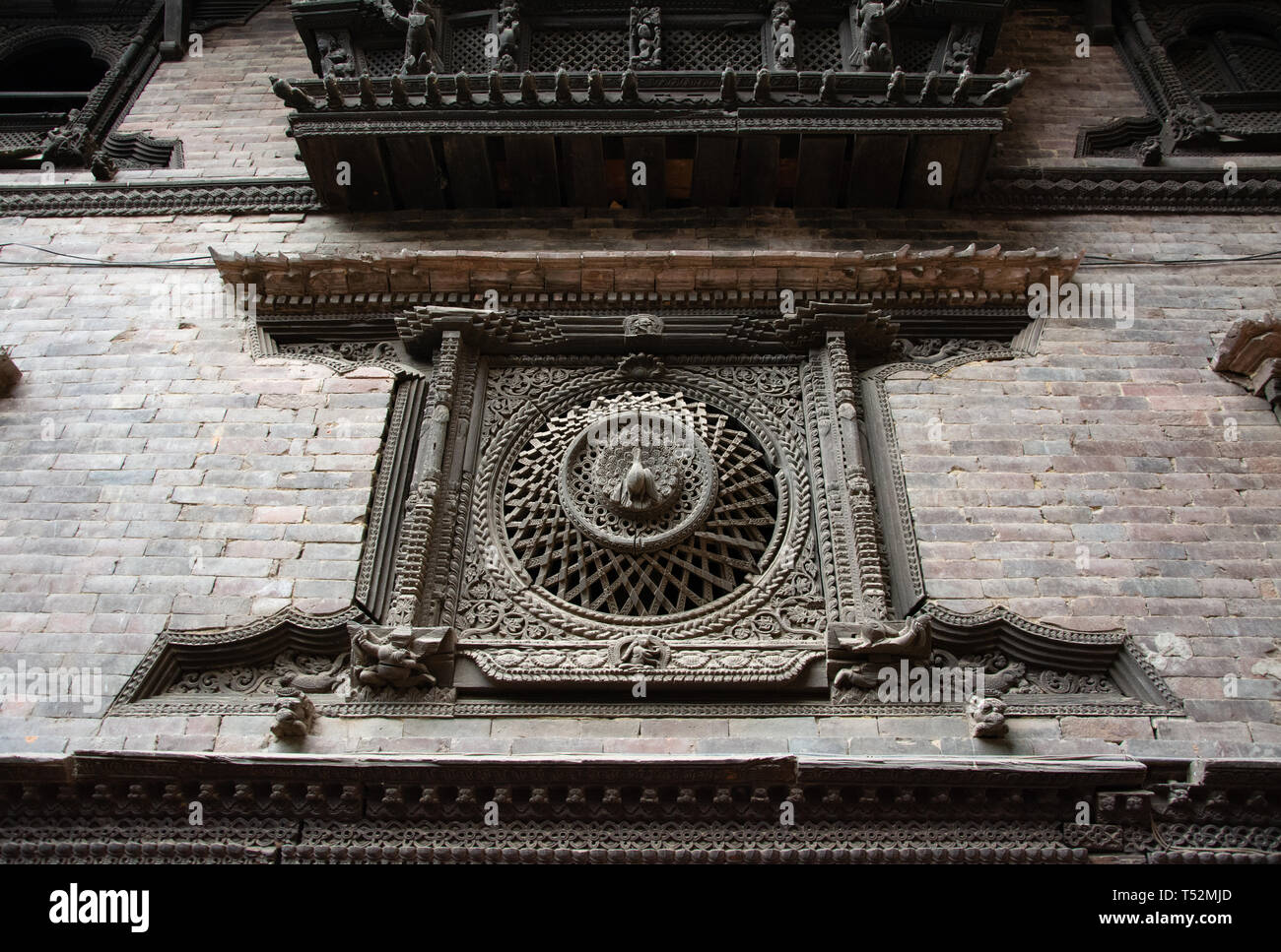 The famous Peacock Window in Bhaktapur. It is also considered as the ...