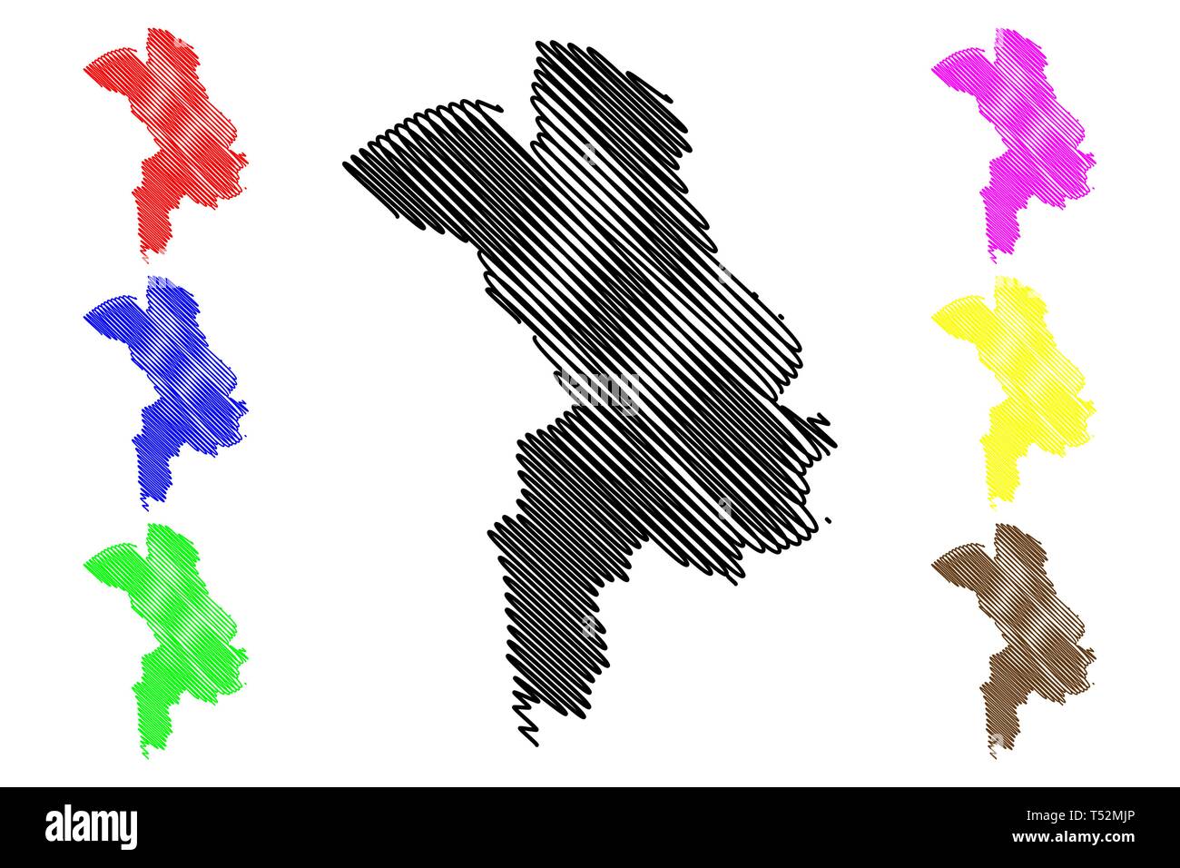 Halabja Governorate (Republic of Iraq, Governorates of Iraq) map vector ...