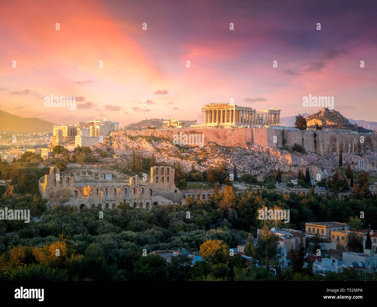 Acropolis At Sunset