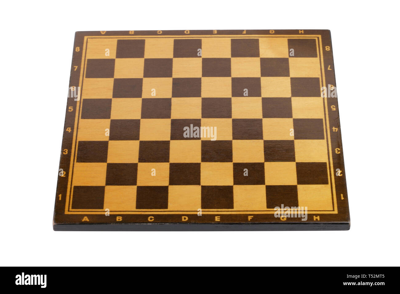wooden empty chessboard isolated Stock Photo - Alamy