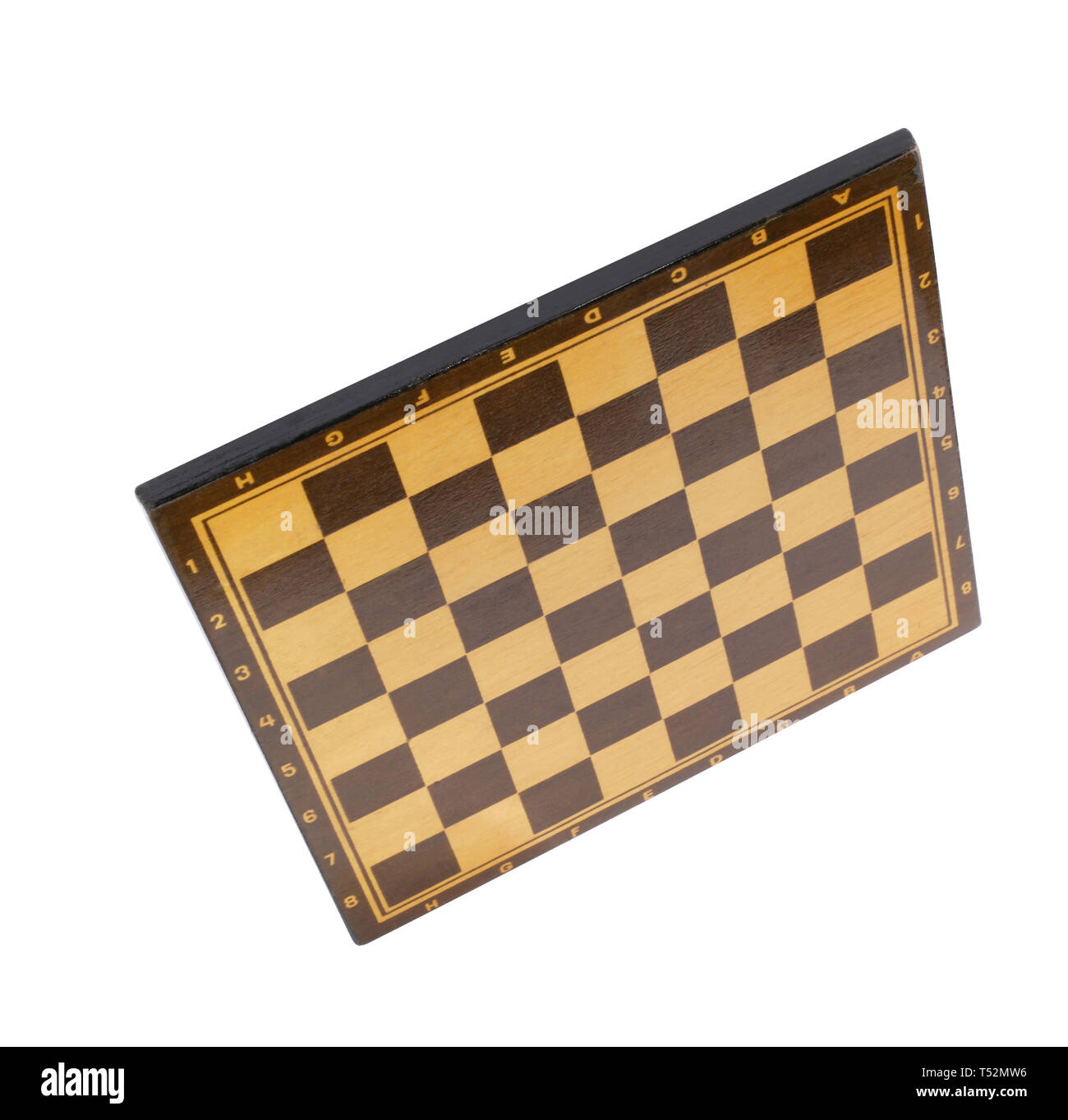 wooden empty chessboard isolated Stock Photo - Alamy