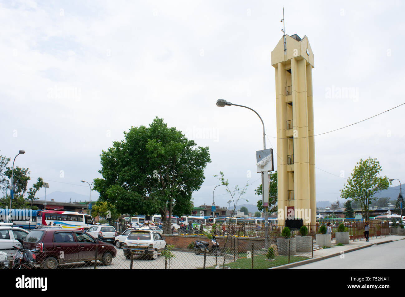 Kathmandu, Nepal - May 27, 2017: The clock tower at the premises of new ...