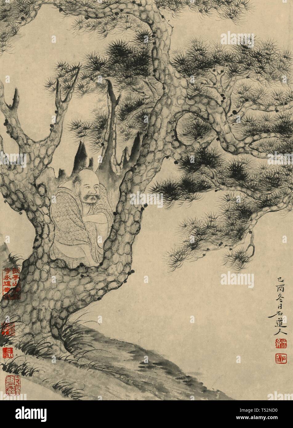 "Shi Tao Luo Han Bai Kai Album" is a work drawn by Shi Tao in his youth ...