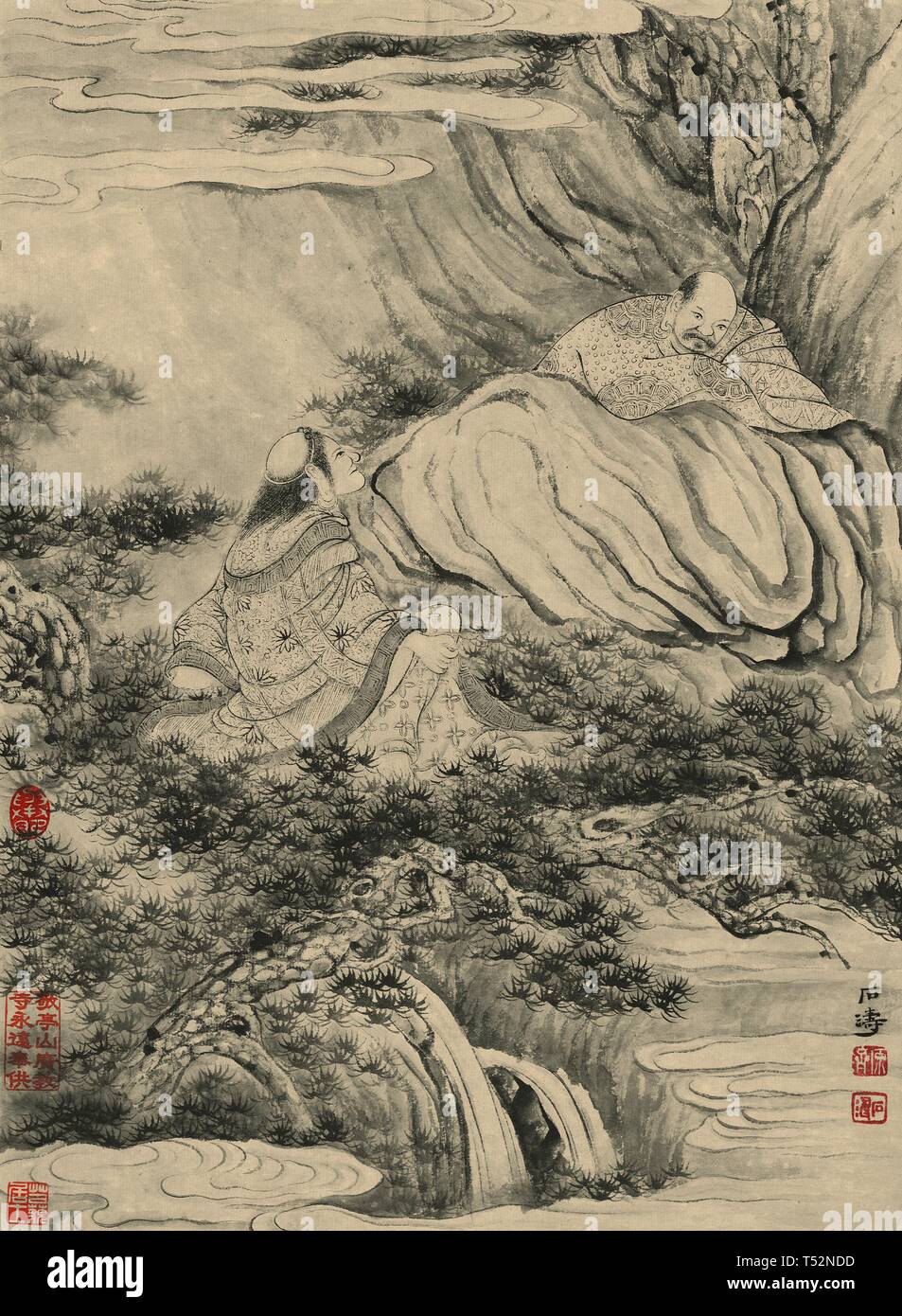 "Shi Tao Luo Han Bai Kai Album" is a work drawn by Shi Tao in his youth ...