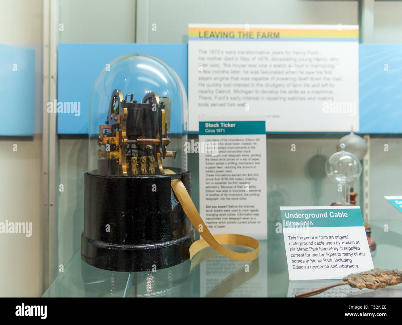 stock market ticker tape machine invented by Thomas Edison, Edison and ...