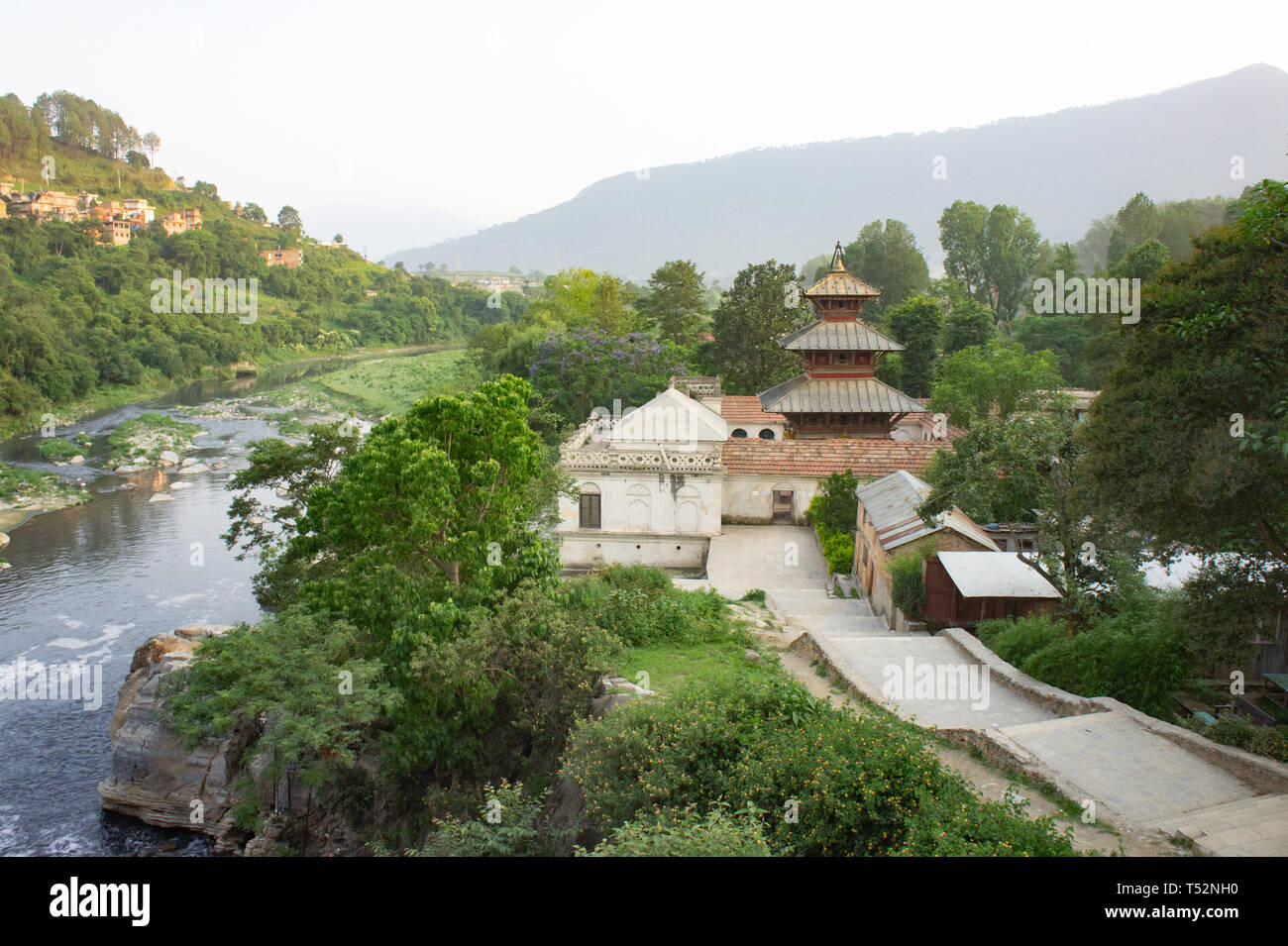 View of Jal Vinayak temple in Chovar in the Kathmandu Valley, Nepal ...