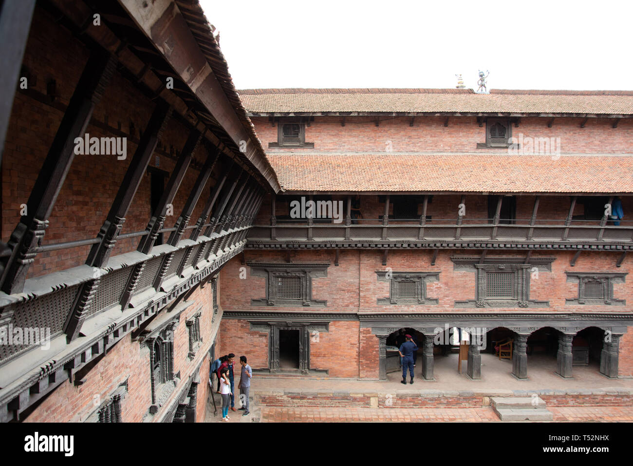 Kathmandu, Nepal - June 10, 2017: Classic balcony in the interiors of ...