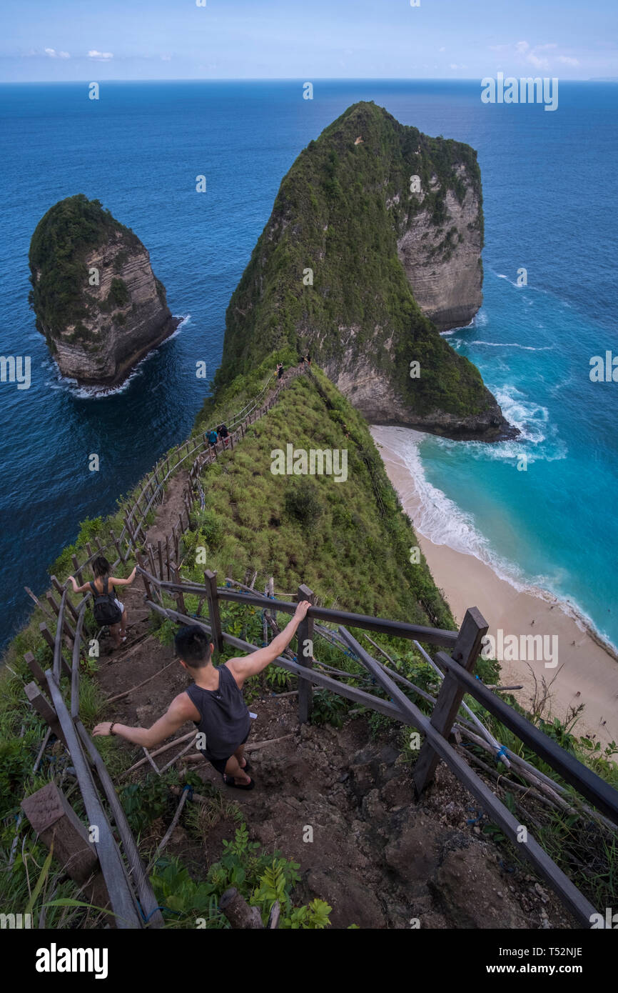 Kelingking Beach is a hidden beach in the village of Bunga Mekar, on ...
