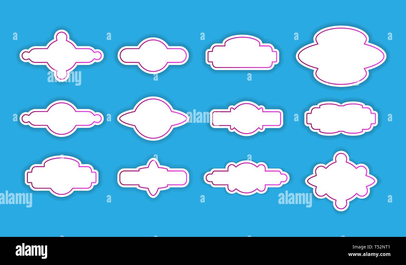 Set of decorative vector frames for text or drawing for design and ...