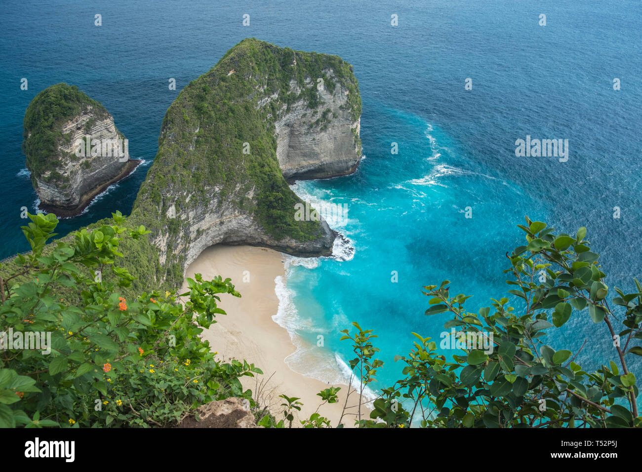 Kelingking Beach is a hidden beach in the village of Bunga Mekar, on ...