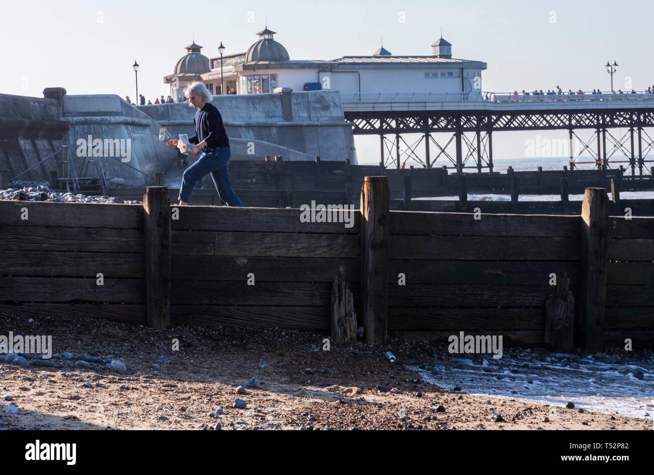 Clean up at Cromer Stock Photo - Alamy