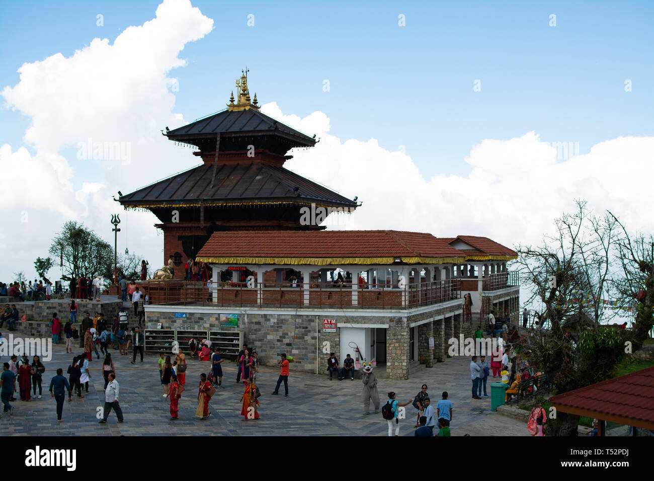 Chandragiri Hills, Nepal - August 26, 2017: Temple dedicated to Hindu ...
